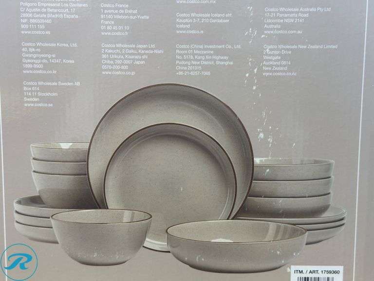 Over & Back 16-Piece Dinnerware Set- New - Roller Auctions