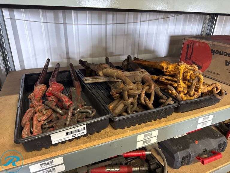 Assortment of Lever Load Binders and Chain Rigging Tools - Roller Auctions