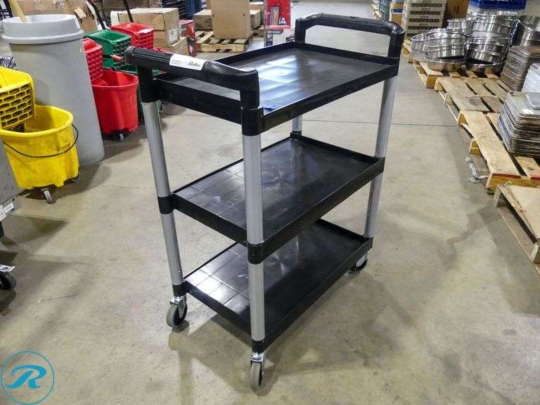 New Winco UC2415K Plastic 3-Tier Bus Cart, 15 x 24 - Roller Auctions
