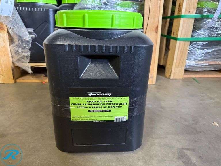 Forney Proof Coil Chain Model 70450 Grade 30 3/16 inch 250 ft - Roller ...