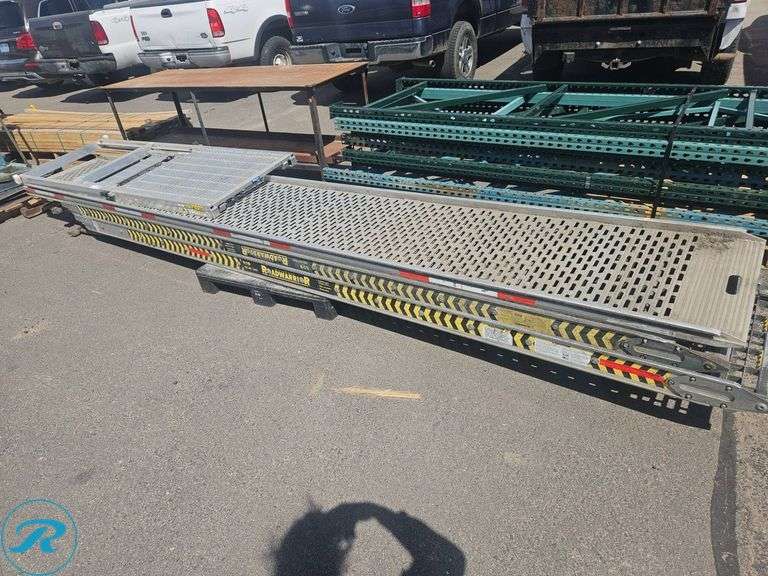 (3) 16′ Metal Loading Ramps with Grip Surface and Safety Markings ...