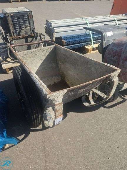 Metal Industrial Concrete Cart with Rubber Tires - Roller Auctions
