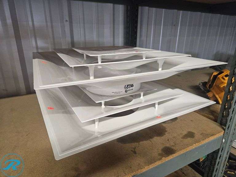 Square Ceiling Air Diffusers (5) with Louvered Design - Roller Auctions