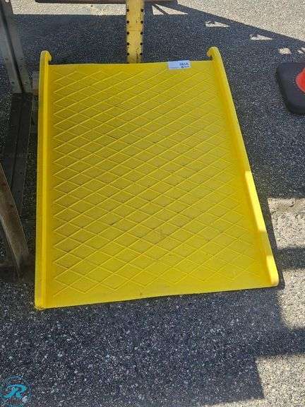 Yellow Plastic Industrial Ramp with Textured Surface - Roller Auctions