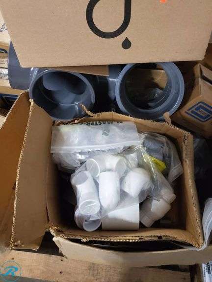 Assorted PVC Pipe Fittings and Connectors in Boxes - Roller Auctions