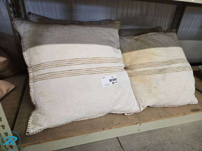 Set of (4) Fabric Decorative Cushions with Neutral Patterns - Roller ...