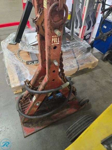 Floor Pull System Body Repair Tool with Chain and Wheels - Roller Auctions