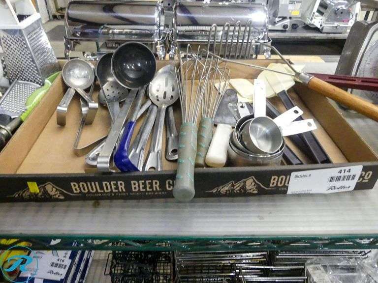 Shelf Of Assorted Cooking Utensils - Roller Auctions