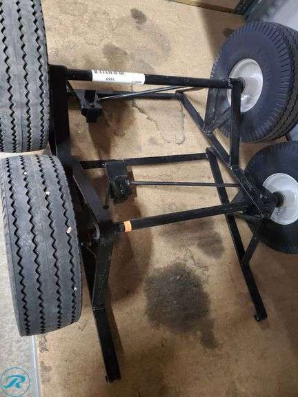 (2) Metal Dual-Axle Wheel Assembly with Four Tires - Roller Auctions