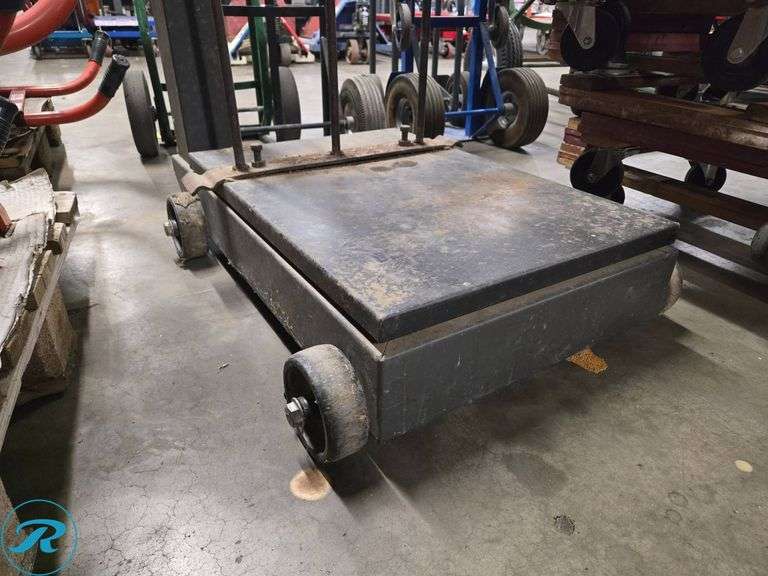 Vintage Mechanical Platform Scale with Wheels - Roller Auctions