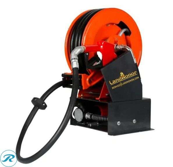 New Land Honor LHR-DFP10 Diesel Fuel Transfer Pump With 49' Hose Reel ...