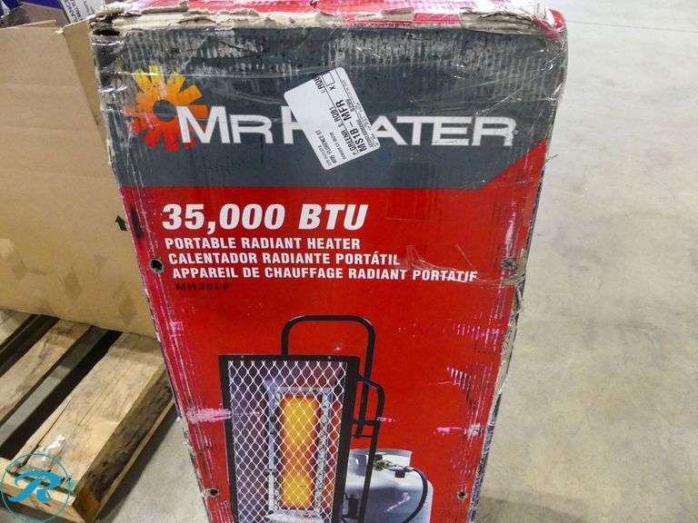 Mr Heater Mh35lp Portable Heater 35k Btu Propane Roller Auctions