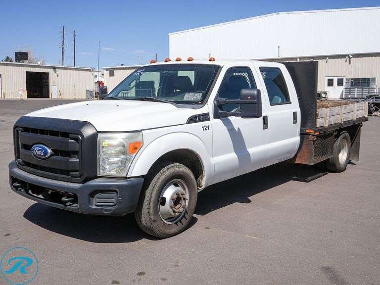 2011 Ford F-350 SD King Ranch Crew Cab Long Bed Flatbed Truck - Roller ...