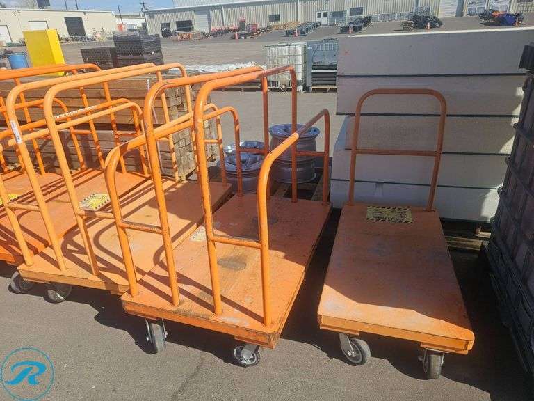 (2) Drywall Carts and Flat Bed Cart - Roller Auctions