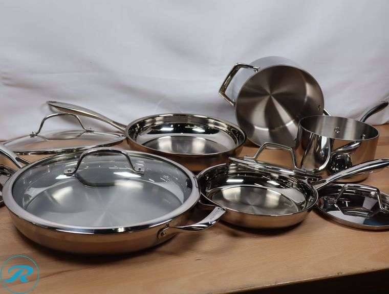 (1) Cuisinart Professional 6-Piece Try-Ply Stainless Steel Cookware ...