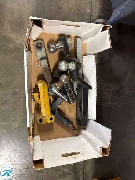 Box of Assorted Hitch Mounts and Tow Balls - Roller Auctions