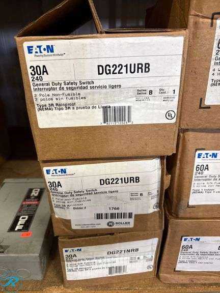 (6) Eaton DG221URB and DG322NGB General Duty Safety Switches, 30A and ...