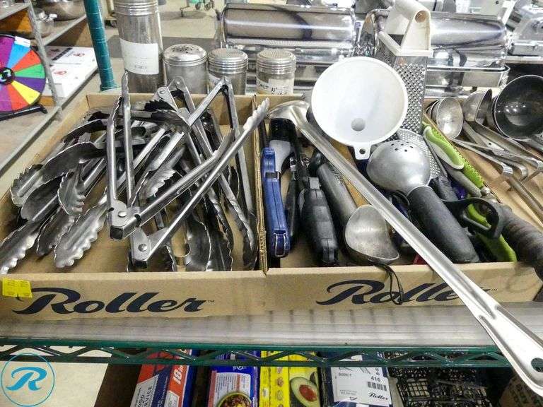 Shelf Of Assorted Cooking Utensils - Roller Auctions