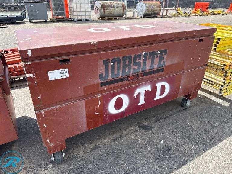 Jobsite by Delta Steel Storage Box with Casters - Roller Auctions