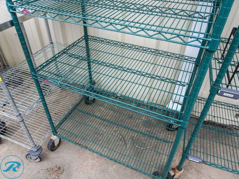 5-Tier Wire Rack On Casters, 24" x 36" x 91"H - Roller Auctions