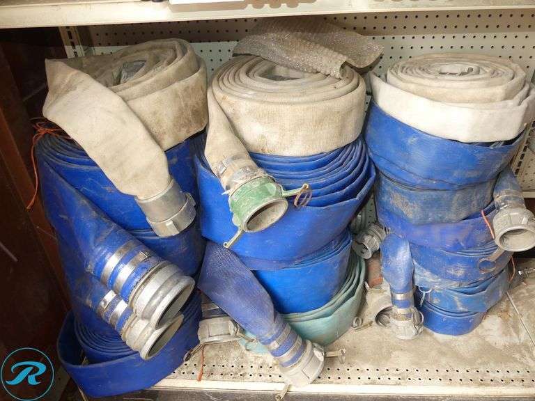 (3) Shelves of Flat Hose and Fittings - Roller Auctions
