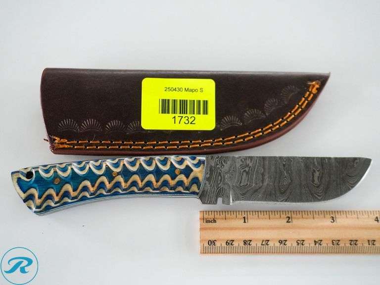 Handmade Damascus Knife With Mold Proof Laminated Leather Sheath ...