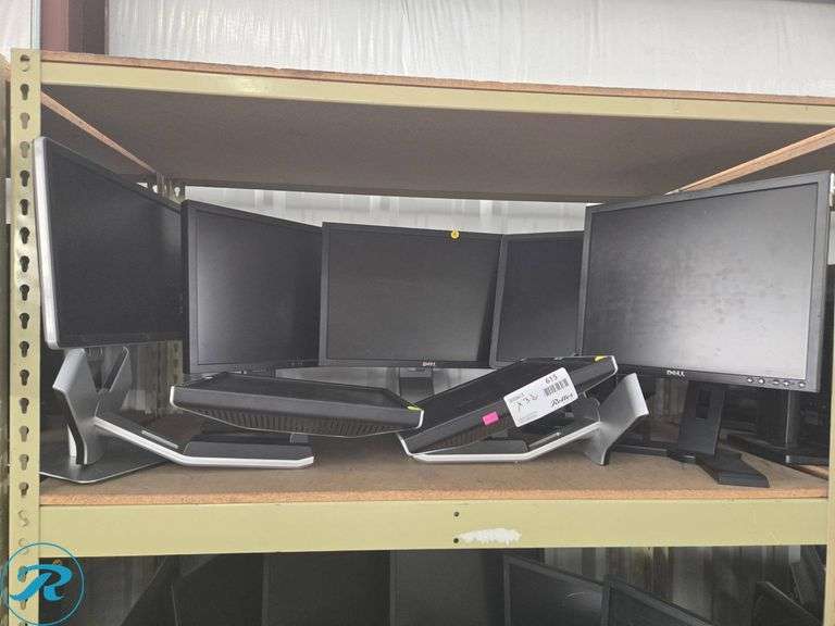 (3) Shelves of (24) Dell Computer Monitors - Roller Auctions