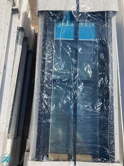 (6) New- Jeld-Wen Vinyl 4-Panel Fixed Window Black Exterior / White ...