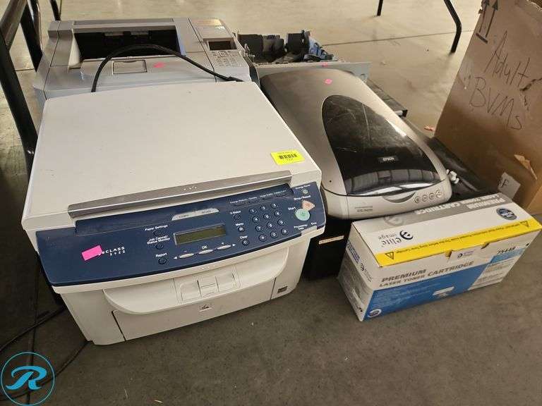 (2) Printers, Scanner, Paper Trays and Elite Image 75448 Toner ...