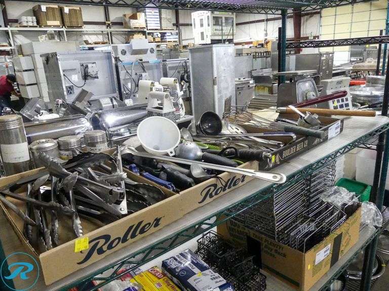 Shelf Of Assorted Cooking Utensils - Roller Auctions
