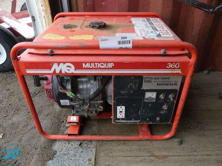 Multiquip 360 Generator, 3600 Watt, Gas (Unable to Start) - Roller Auctions