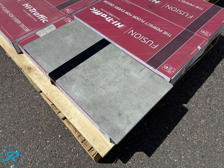 Pallet of (6) Boxes of Hi-Traffic Fusion Flooring, Color 19121, Lasting ...