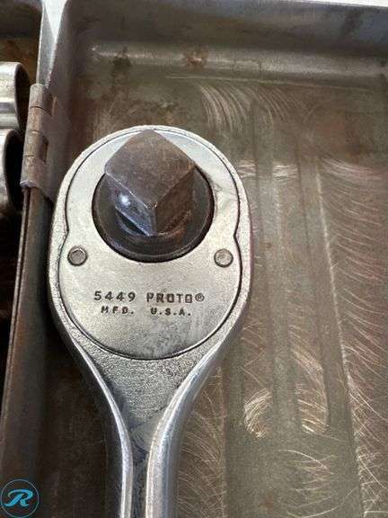 Proto 1/2-in Ratchet with Deep Sockets in Metal Case - Roller Auctions