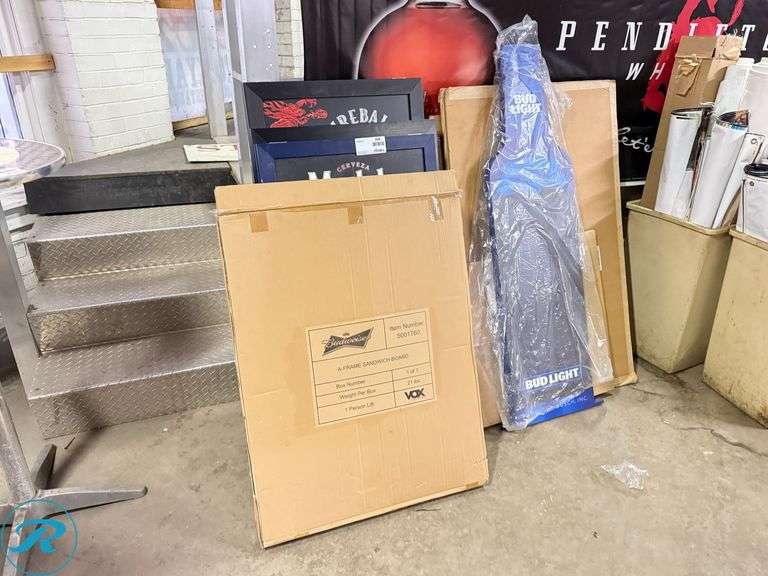 Wood Branded Sandwich Boards - Roller Auctions