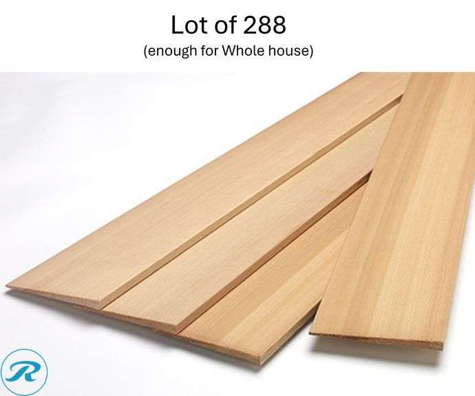 (288) Western Red Cedar Bevel Siding 8" Select Knotty (156) 8" x 18ft Bevel Siding (63) 8" x ...