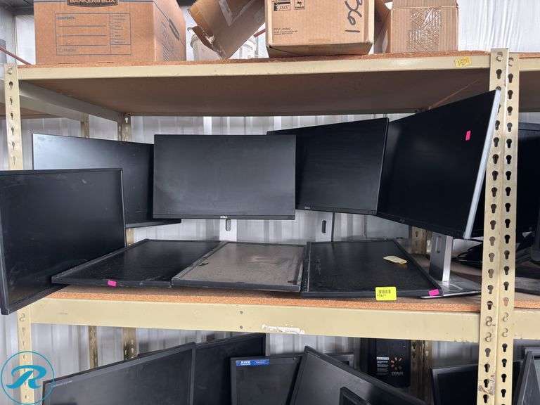 (3) Shelves of (17) Computer Monitors - Roller Auctions
