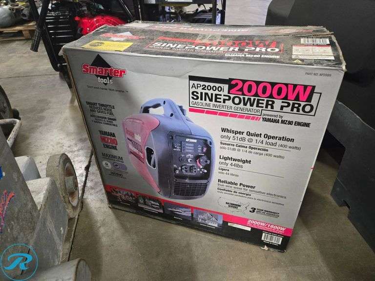 Smarter Tools AP2000i 2000W SinePower Pro Gasoline Inverter Generator ...