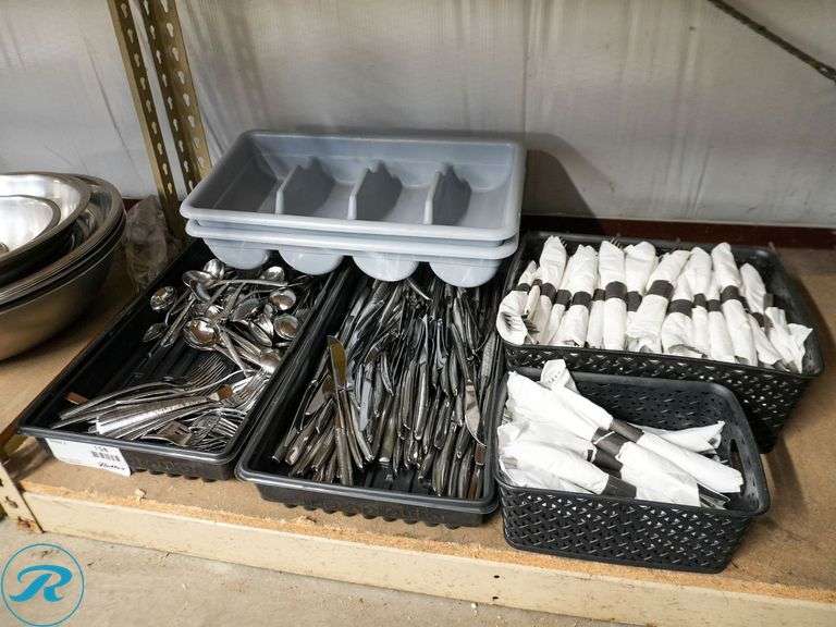 (4) Trays of Silverware - Roller Auctions