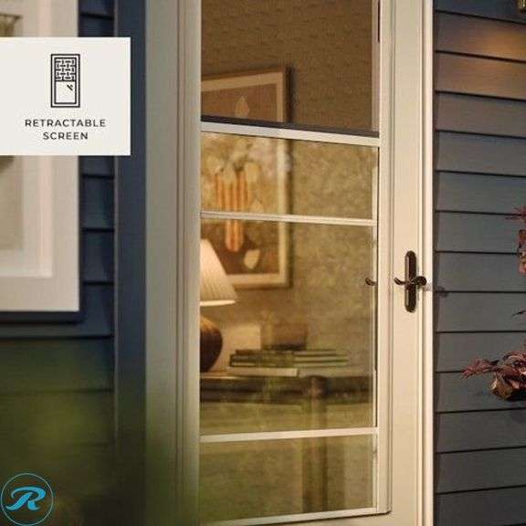 (1) New- LARSON 40 Midview 30-in x 81-in White Wood core Reversible ...