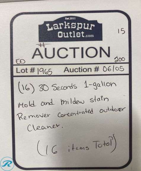 (16) New- 30 SECONDS 30 SECOND 1-GAL OUTDOOR CONC OS (Total of 16 ...