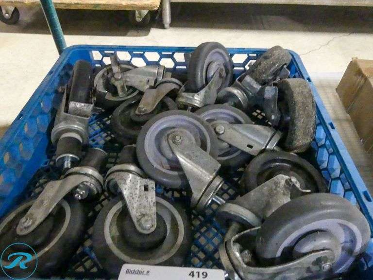 Assorted Casters & Flatware Rack - Roller Auctions