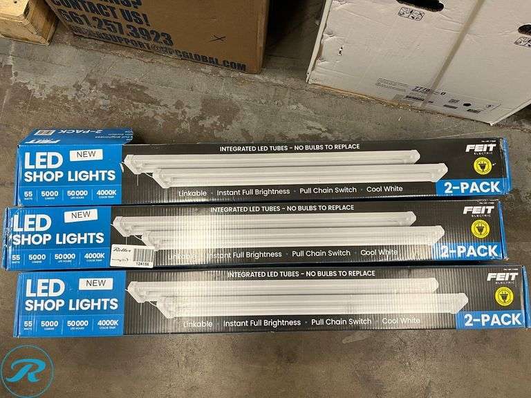 (3) Feit 5,000 Lumen Shop Light, 2-pack - New - Roller Auctions