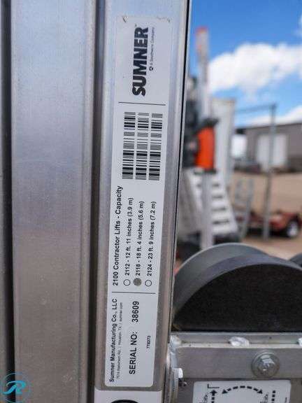 Sumner 2118 18' 4" Contractor Lift - Roller Auctions