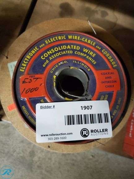 Assorted Spools of Wire and Cable, Includes Welding Wire, Coaxial Cable, ARC Wire - Roller Auctions