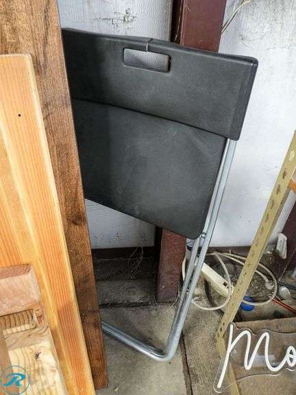 Butcher Block Table Top, Folding Chair and Wood - Roller Auctions