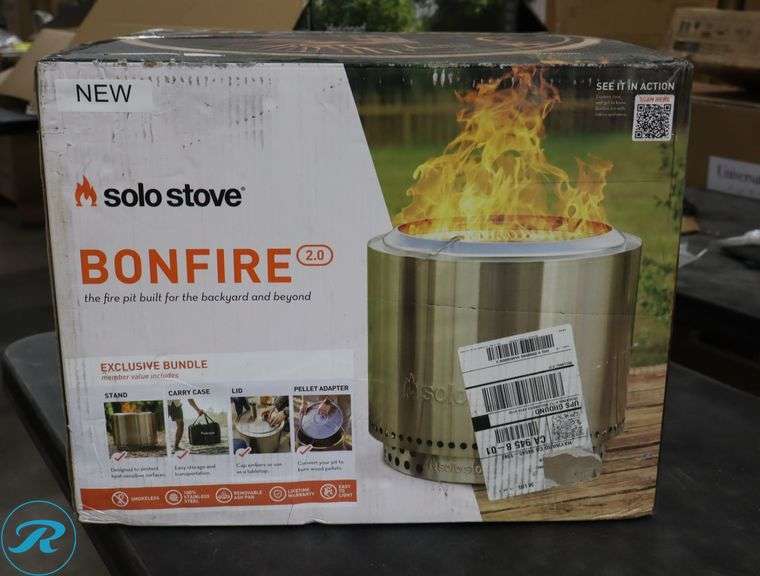 Solo Stove Bonfire 2.0 Essential Bundle with Pellet Adapter - New - Roller Auctions
