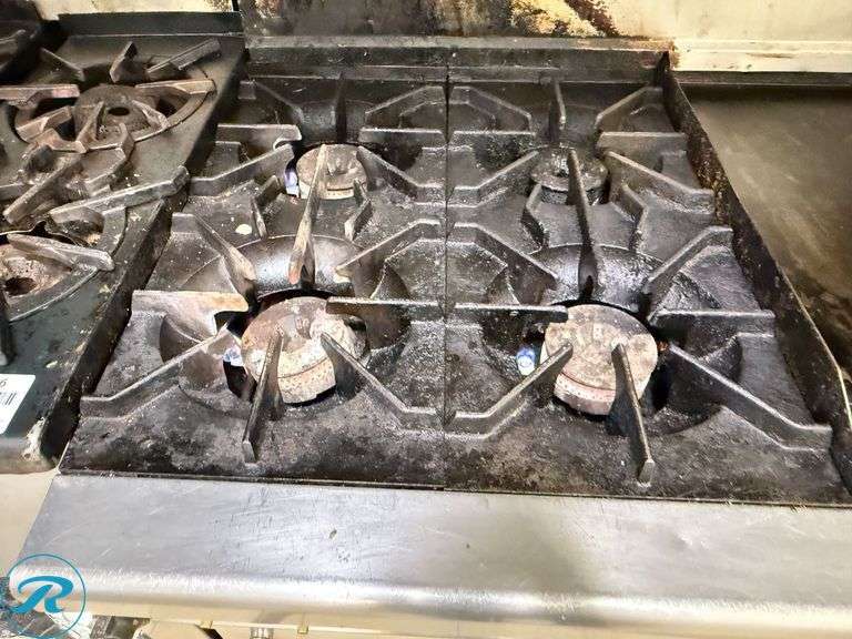 Montague Grizzly 6-Burner Range With 24" Griddle, Full Size Oven and ...