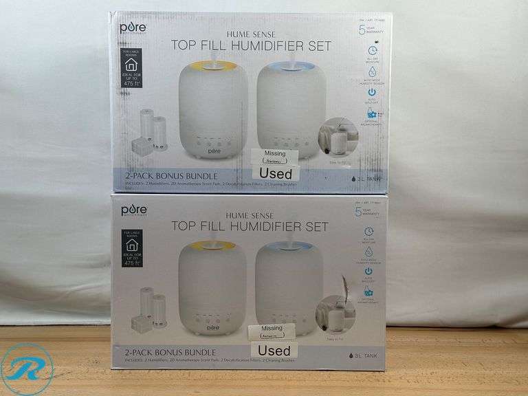 (4)Pure Enrichment HUME Sense Top Fill Humidifier-Used, Missing ...