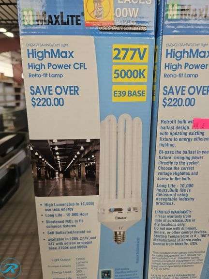 (4) Max Lite Highmax High Power CFL Retrofit Lamp Bulbs - Roller Auctions