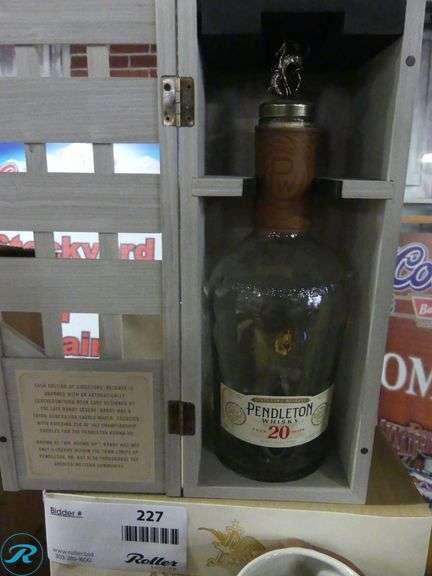 Anheuser Busch Slouch Cowboy Boot Stein, Display Bottle and Whiskey ...